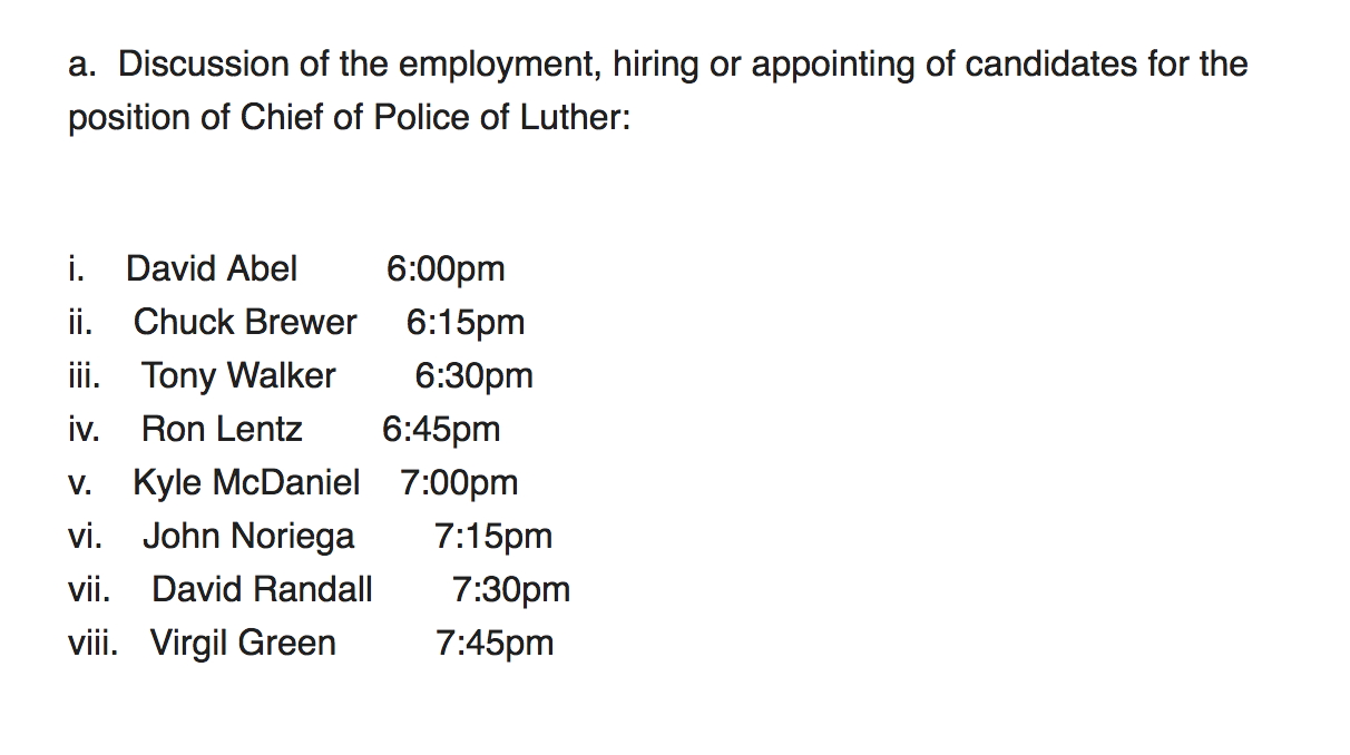 To be a police chief, meet the applicants – Luther Register News